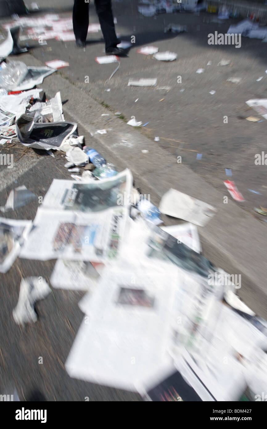 Public litter bin covered in hi-res stock photography and images - Alamy