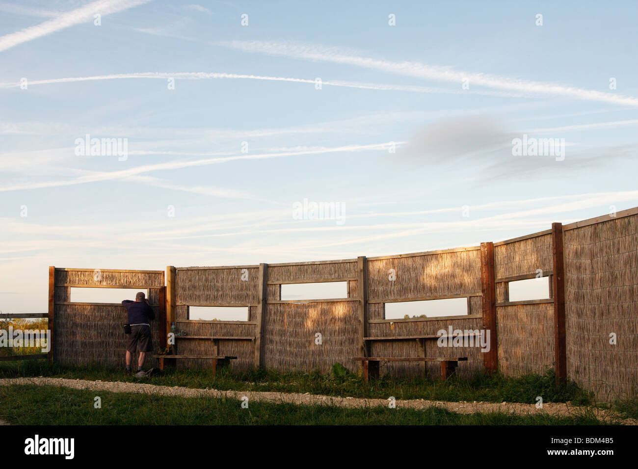 "Bird hide", RSPB Otmoor Nature Reserve, Oxfordshire, England, UK Stock ...