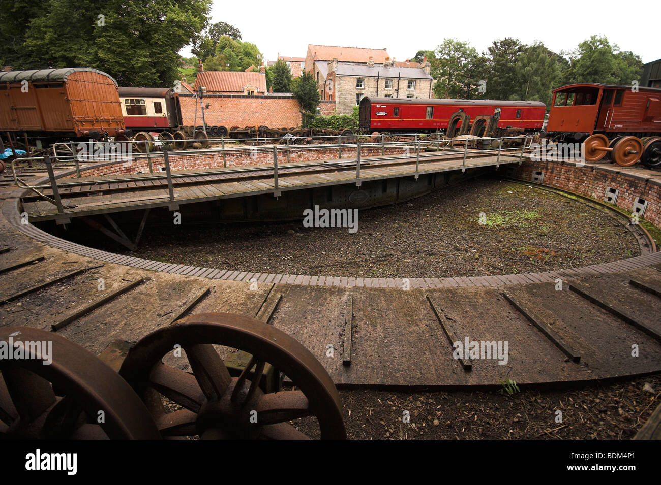 Train turntable, Pickering Station, North Yorkshire, England, UK Stock ...