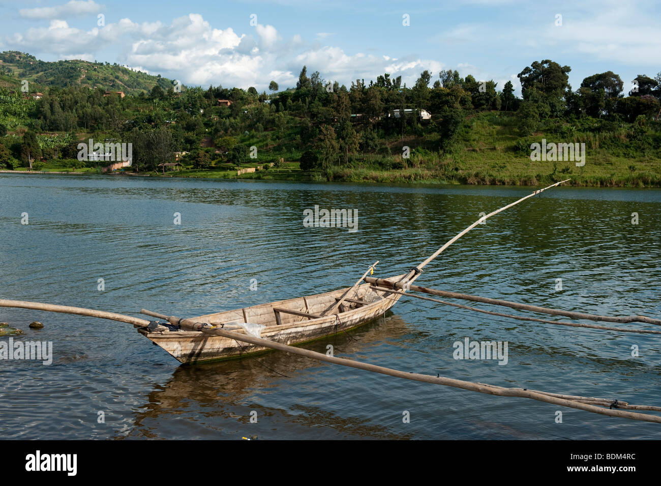 Fishing boat on Lake Kivu, Gisenyi, Rwanda Stock Photo - Alamy