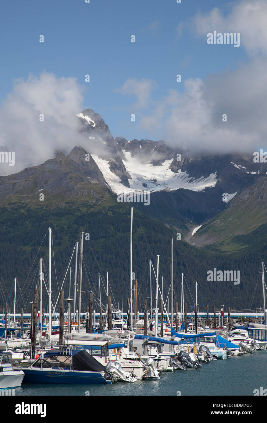 Seward, Alaska - The small boat harbor on Resurrection Bay Stock Photo ...