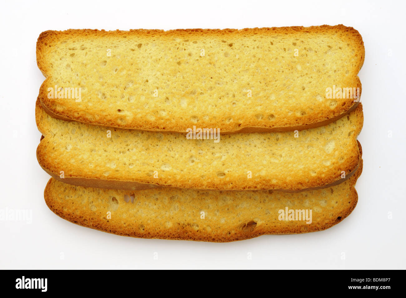 Dried grilled sliced bread Stock Photo - Alamy