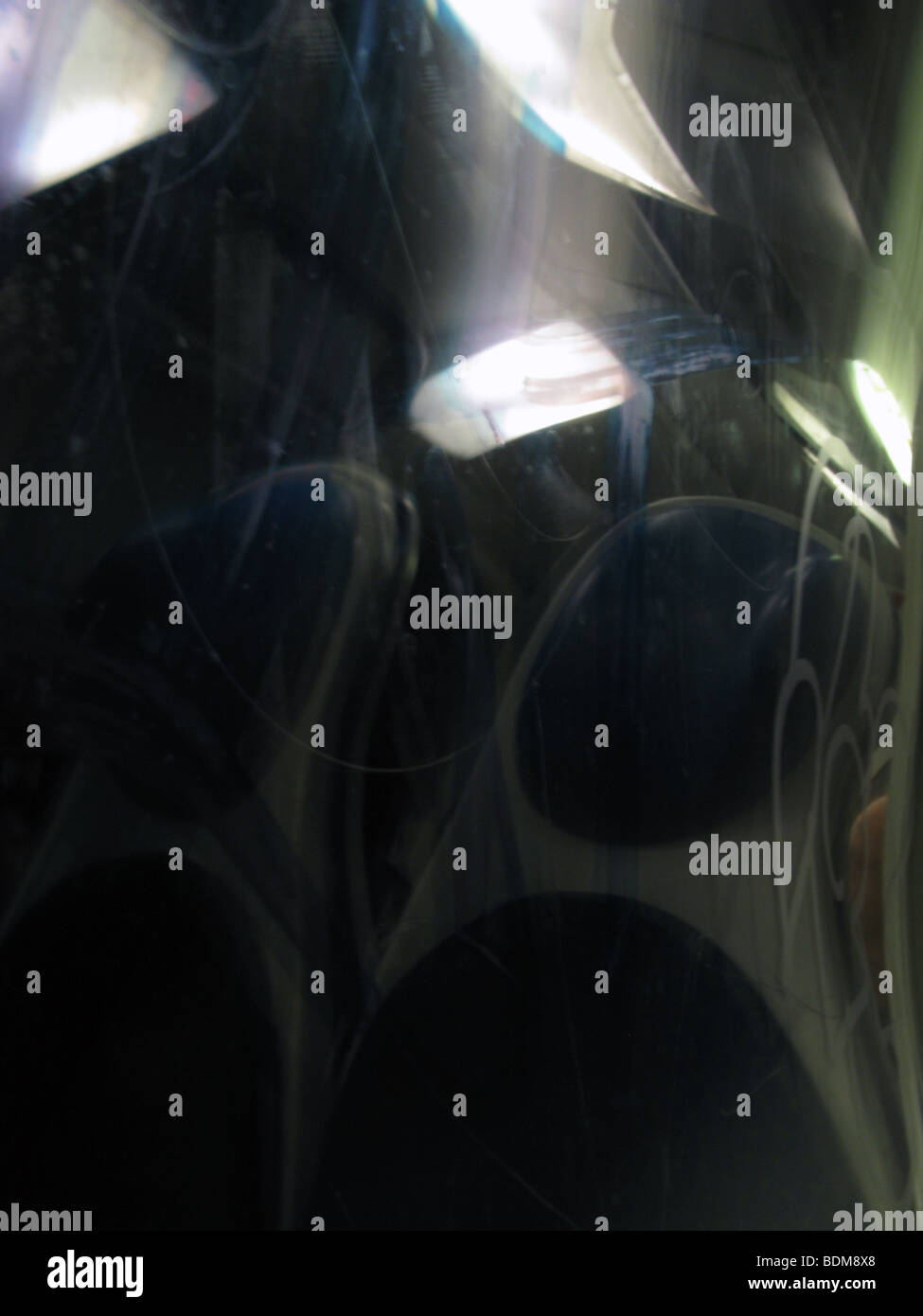 empty seats inside dark train carriage Stock Photo - Alamy