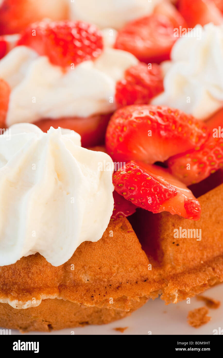 waffle with strawberries and whipped cream, Danny's Deli and Grill ...