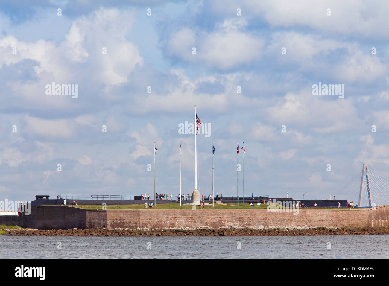 View of historic Fort Sumter, where the Civil War began from the mouth ... View of historic Fort Sumter, where the Civil War began from the mouth ...