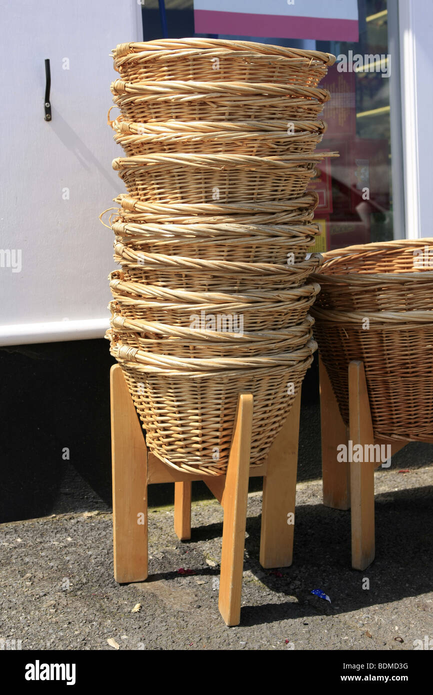 Handmade wicker baskets Stock Photo - Alamy