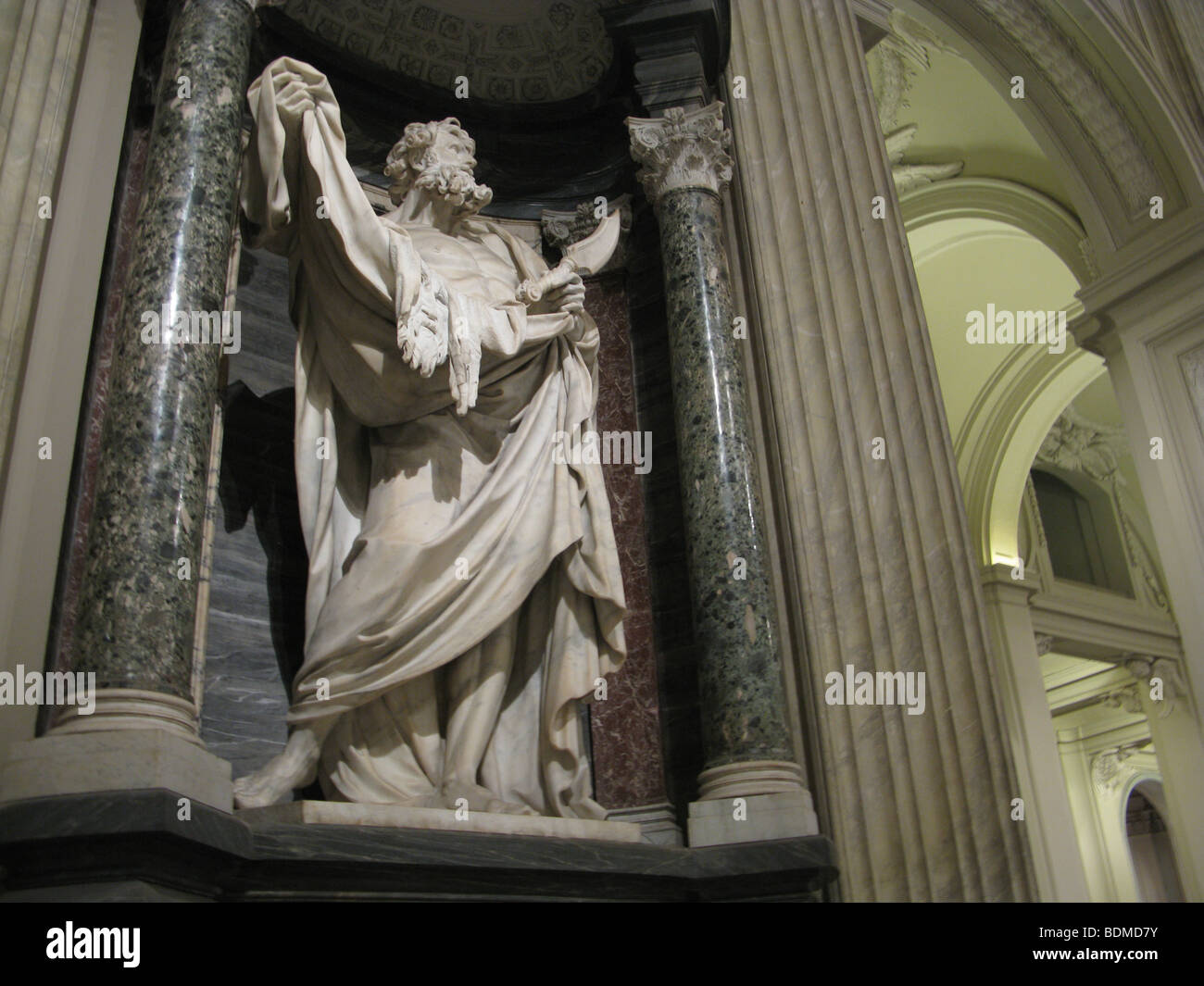 big male statue in san giovanni in laterano basilica, rome Stock Photo ...
