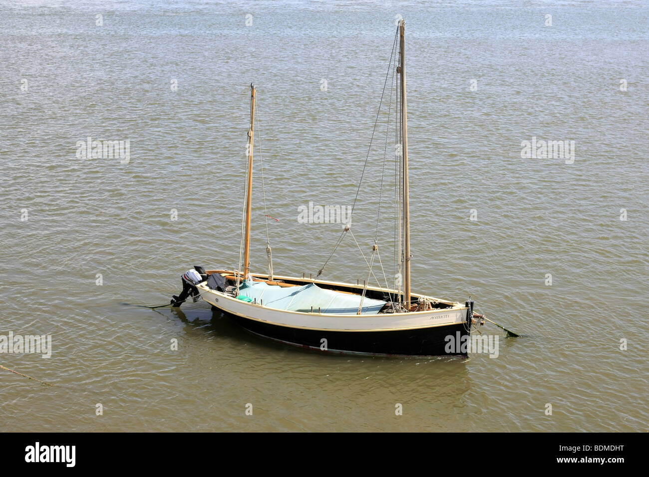 Old fashioned wooden sailing boat Stock Photo - Alamy