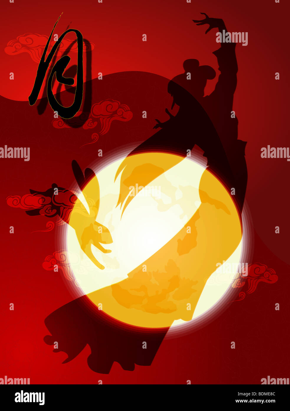 Chinese goddess in the moon,Illustration and Painting Stock Photo - Alamy