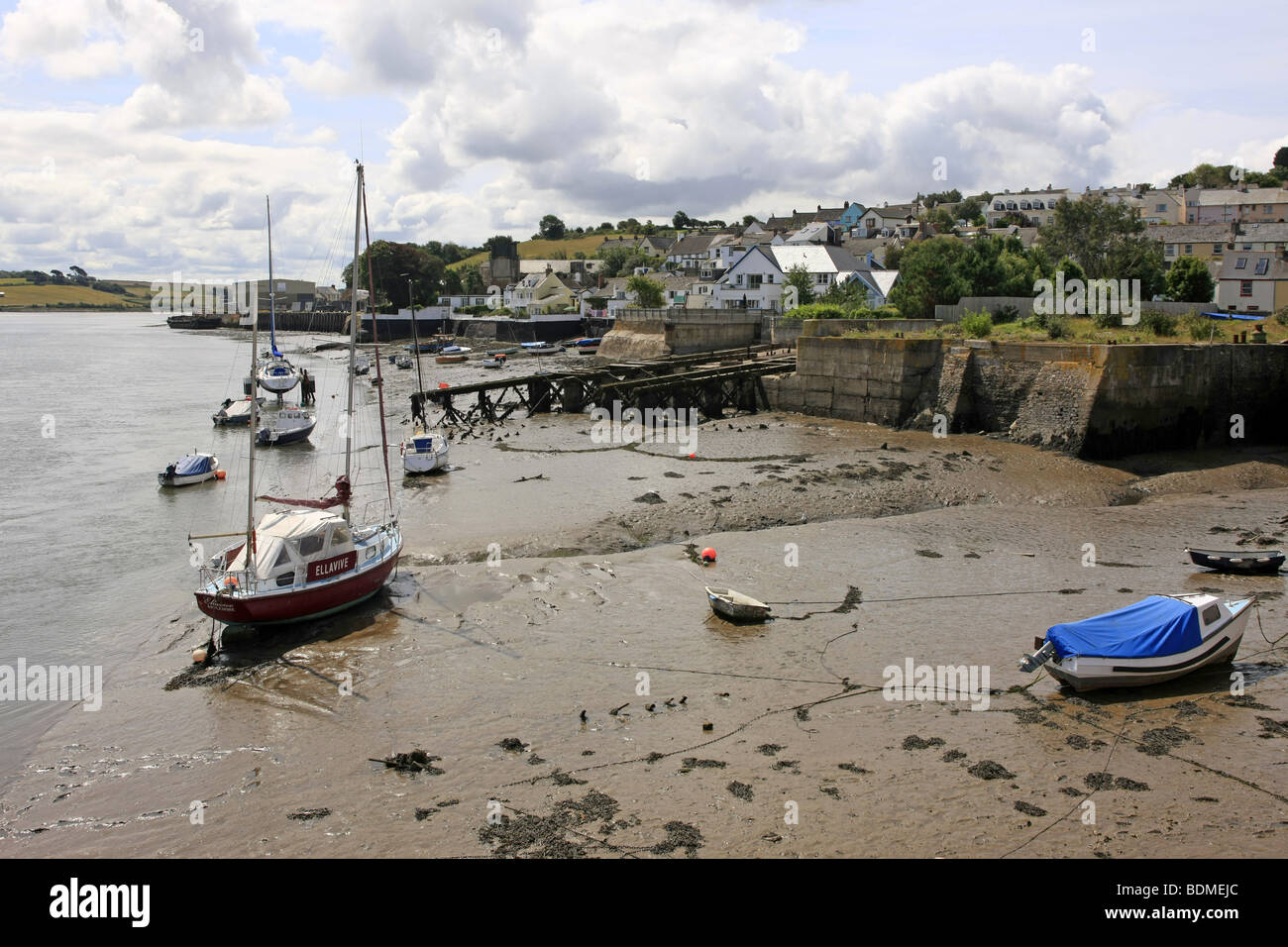 Boat building slipways into the River Torridge and estuary at Appledore ...
