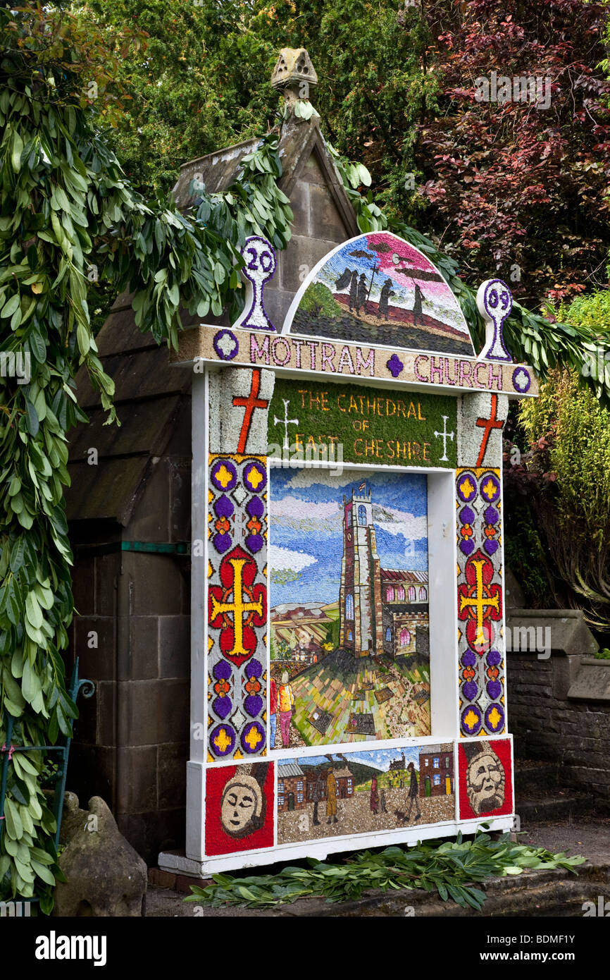 Well Dressing at Wormhill, Derbyshire, in the Peak District Stock Photo ...