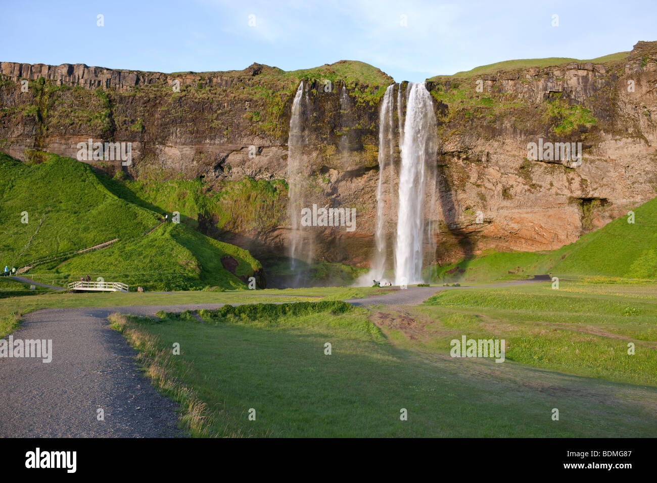 The waterfall, Seljalandsfoss, south coast of Iceland Stock Photo - Alamy
