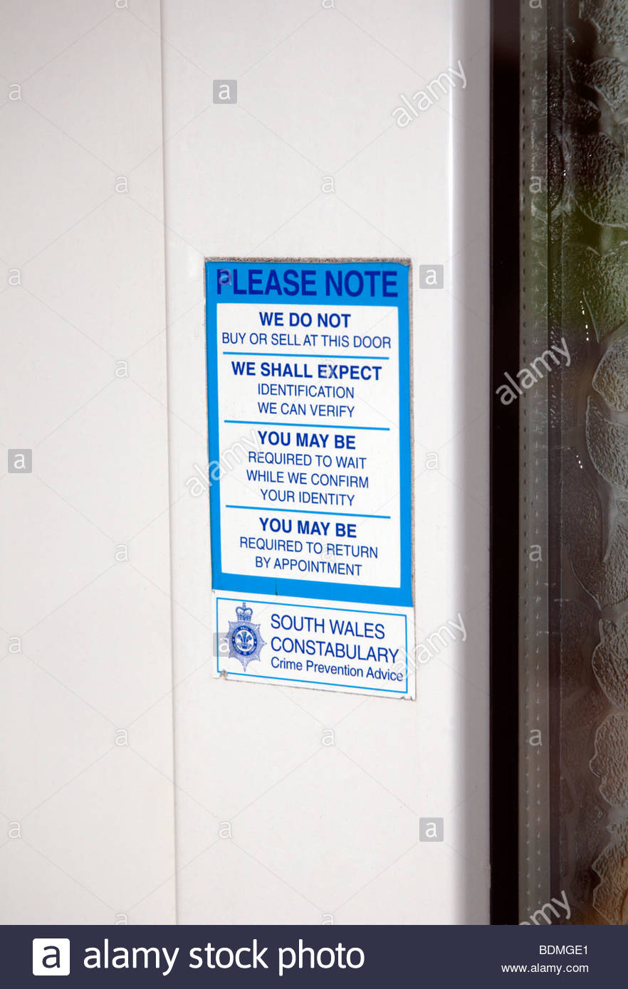 Crime Warning Notice High Resolution Stock Photography and Images - Alamy