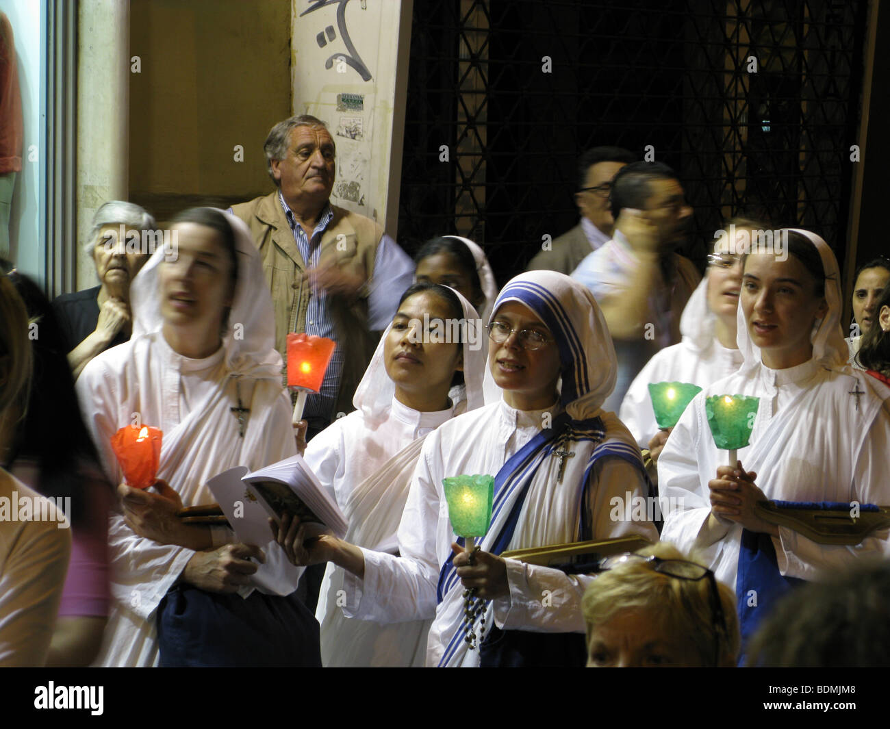 young nuns at corpus domini procession in rome, june 2009 Stock Photo ...