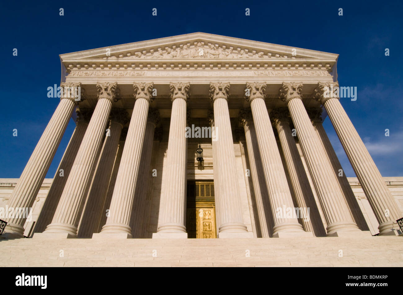 The steps of the United States Supreme Court building bathed in late ...