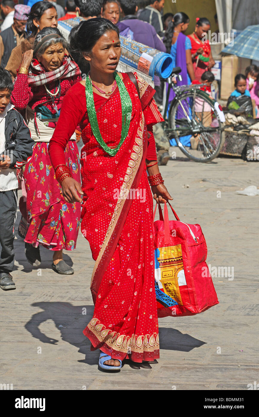 Nepalese - walking in the street Stock Photo - Alamy