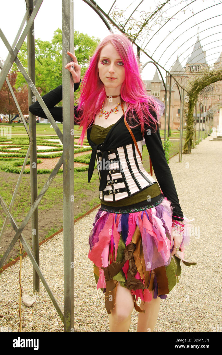 goth woman posing at 2009 Fantasy Fair Haarzuilens Netherlands Europe ...