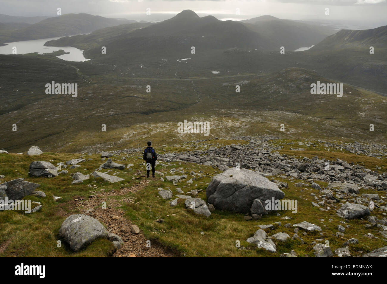 Descending east of Clisham, Isle of Harris, Scotland Stock Photo - Alamy