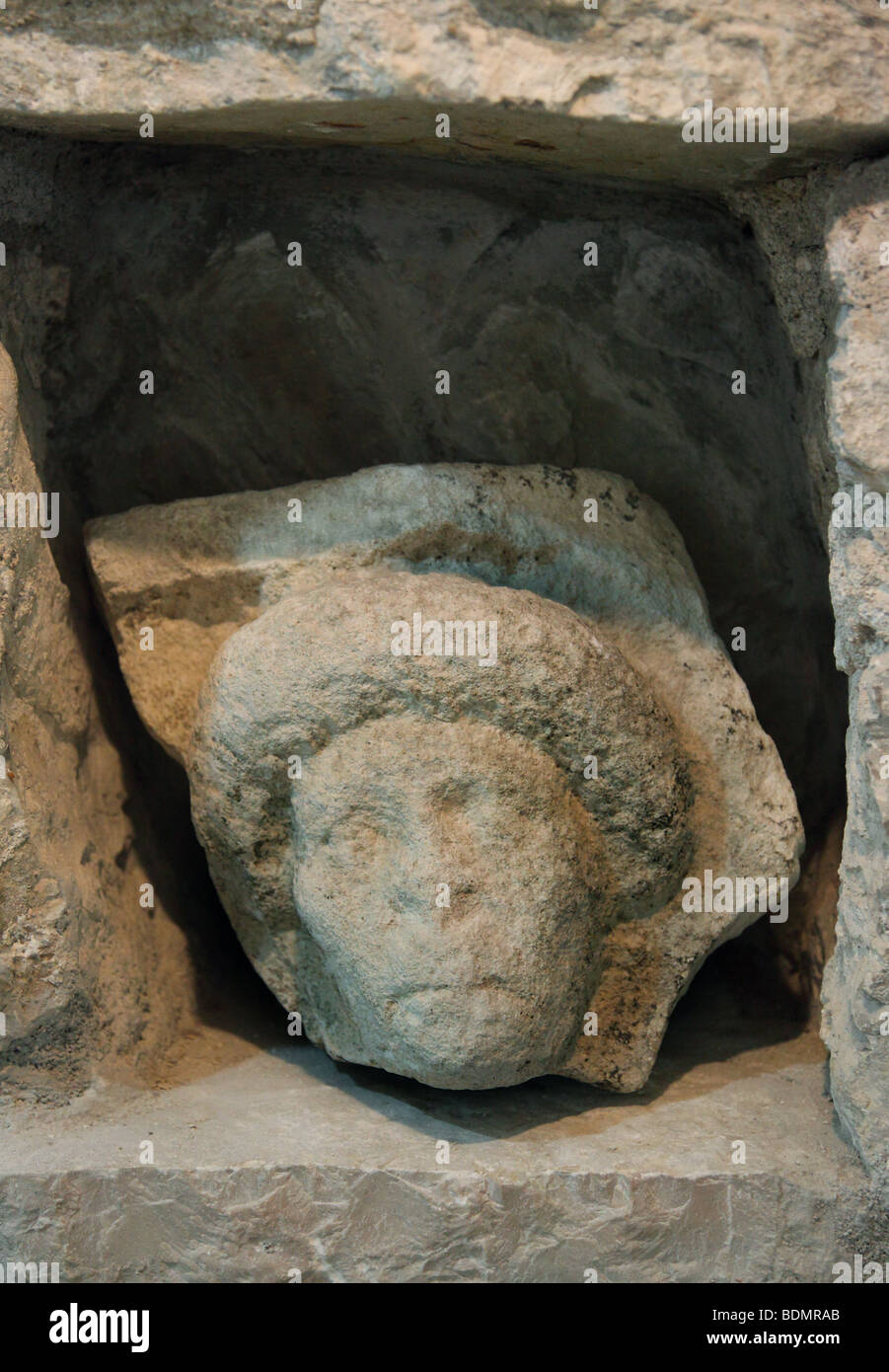 Sculpture from the museum in Old City of Budva, Montenegro Stock Photo ...