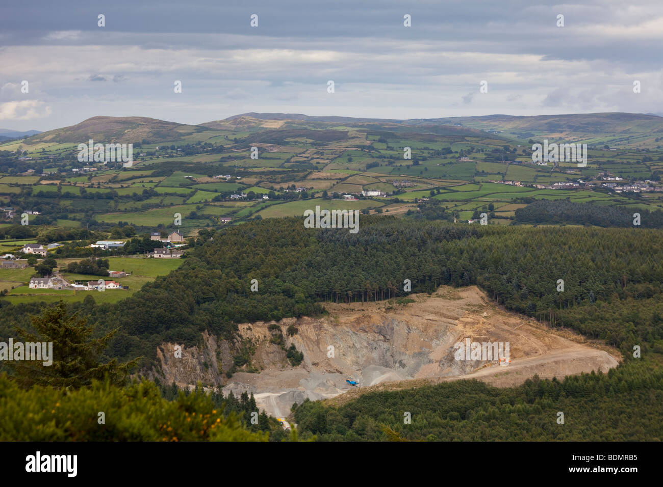 view of quarry from Flagstaff, Newry, Northern Ireland Stock Photo - Alamy