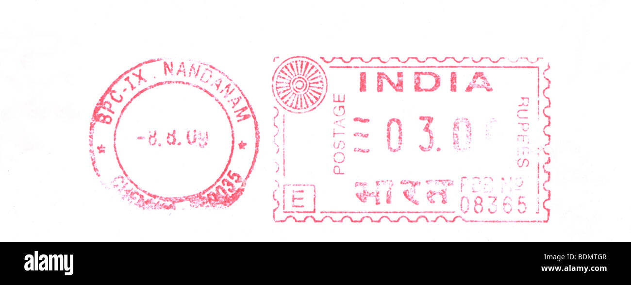 India postage hi-res stock photography and images - Alamy