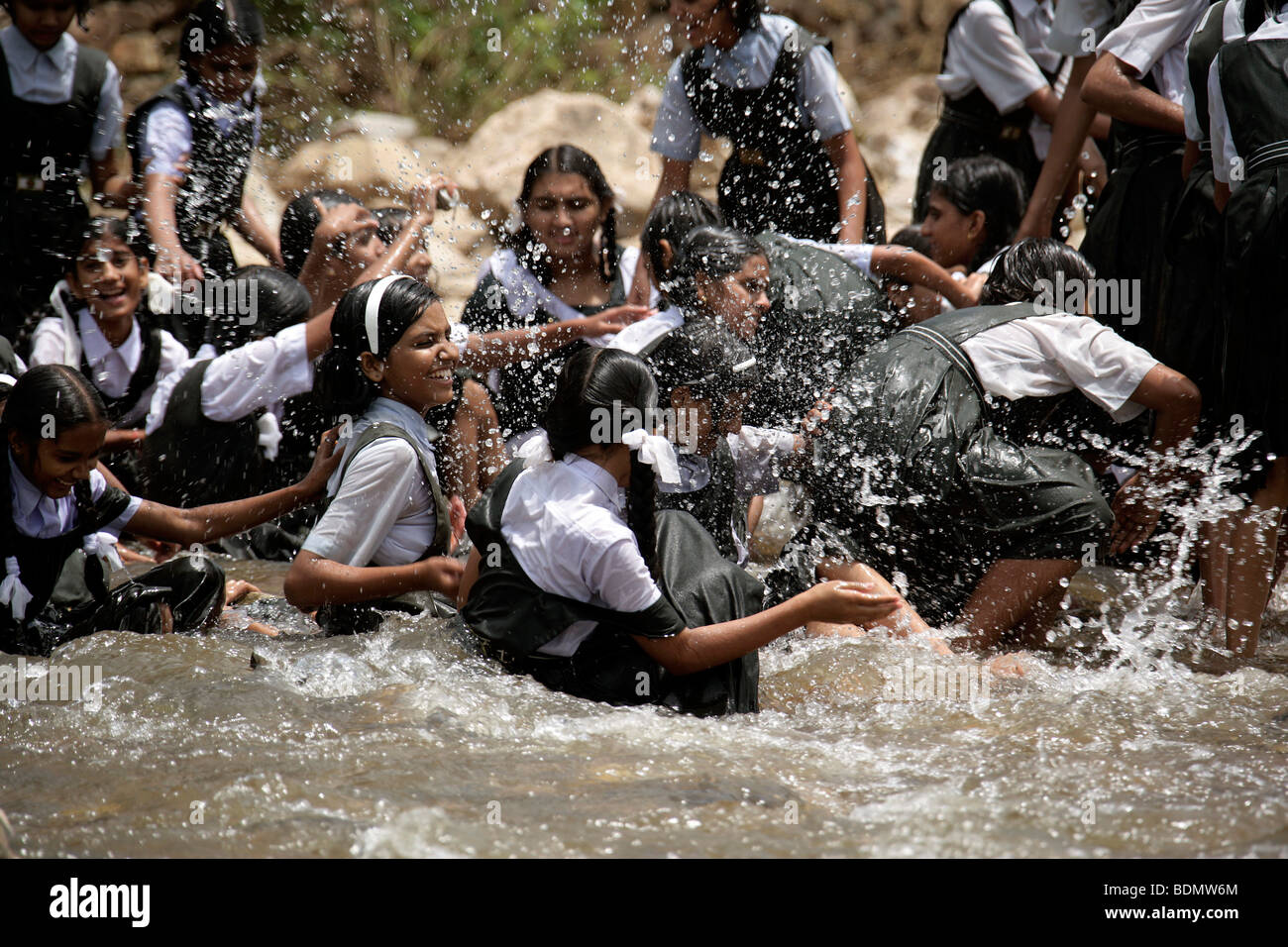 Indian school girls in mountain hi-res stock photography and images - Alamy