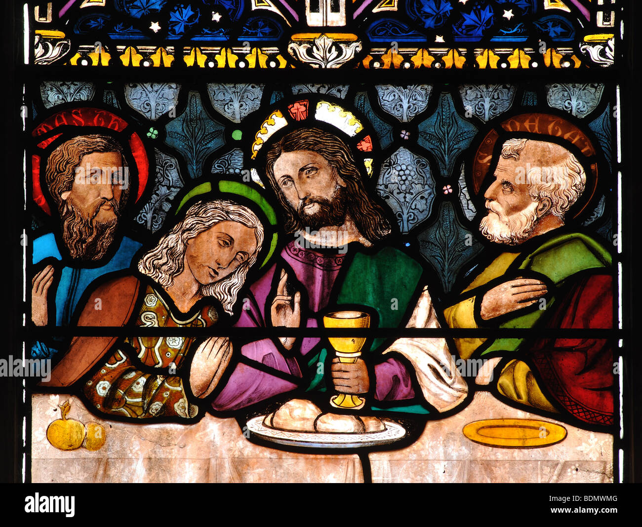 Last supper stained glass st hi-res stock photography and images - Alamy