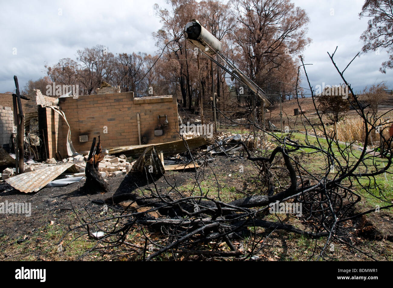 Devastation after bushfires Stock Photo - Alamy
