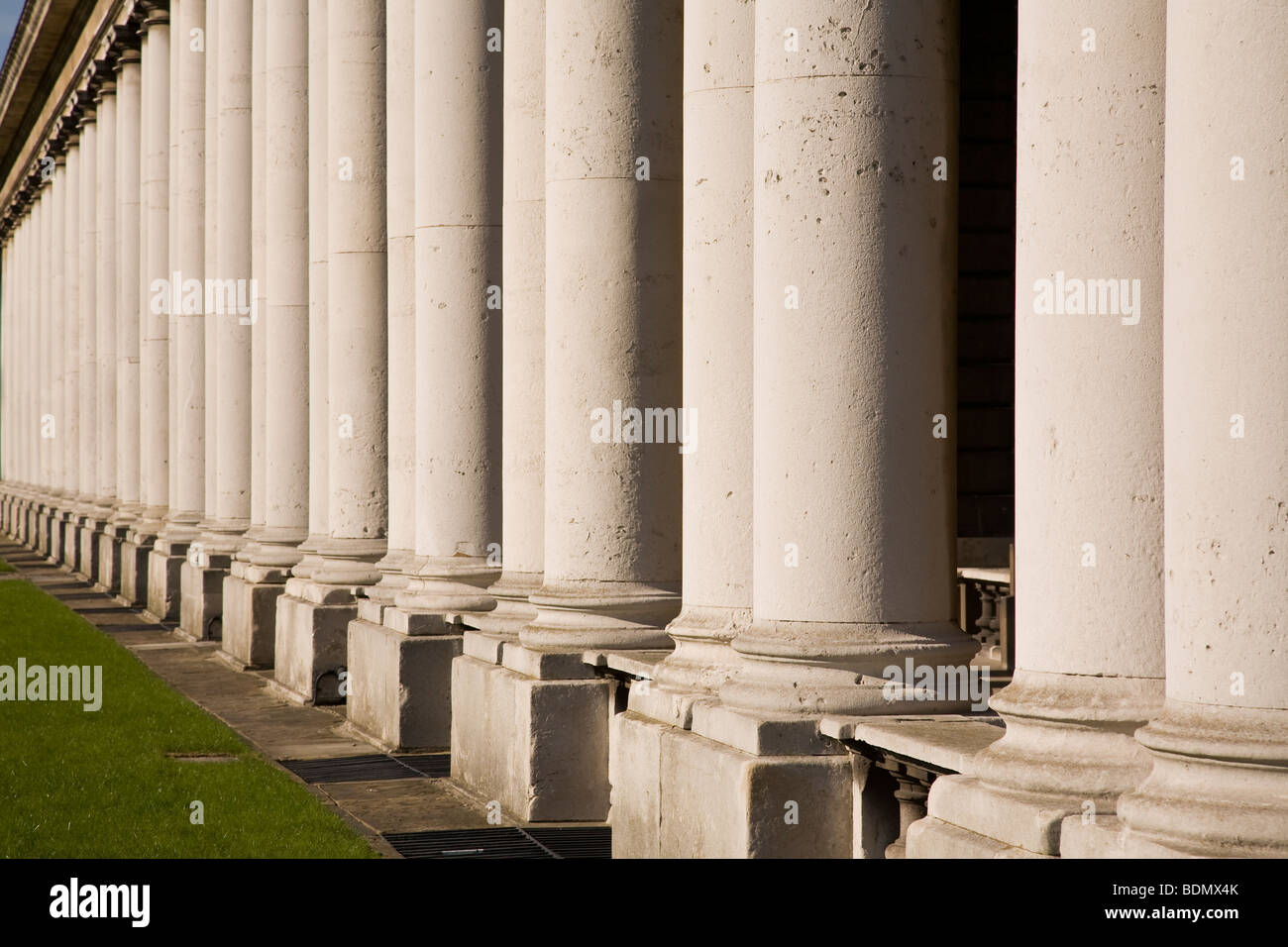 Columns of Greenwich University London, Trinity College Stock Photo - Alamy