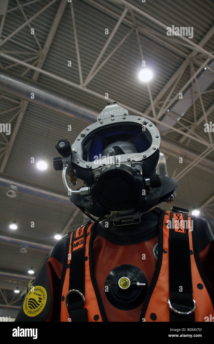 scuba diving equipment on display at boat show Stock Photo - Alamy