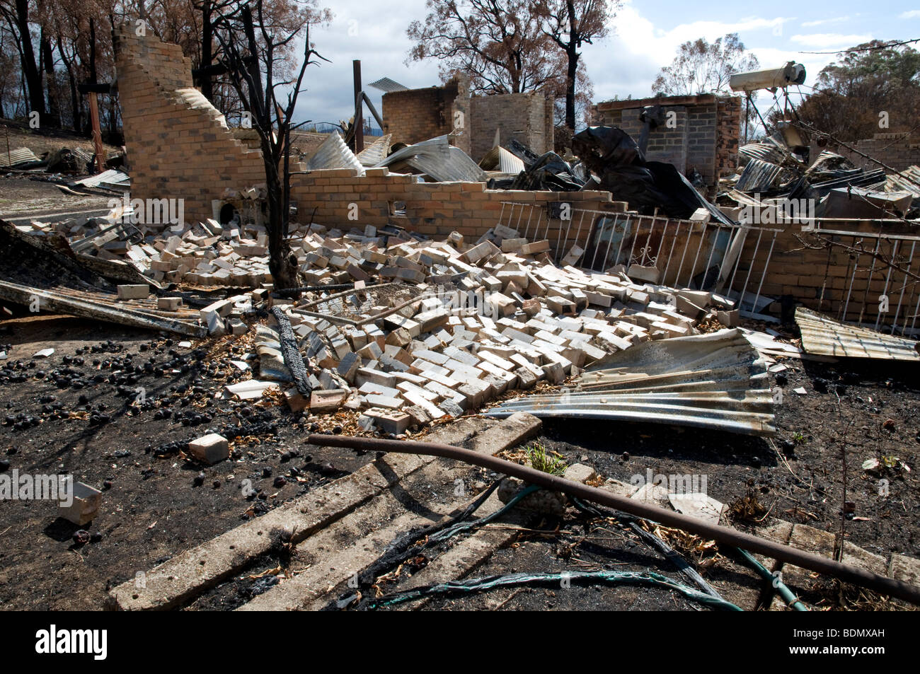 Devastation after bushfires Stock Photo - Alamy