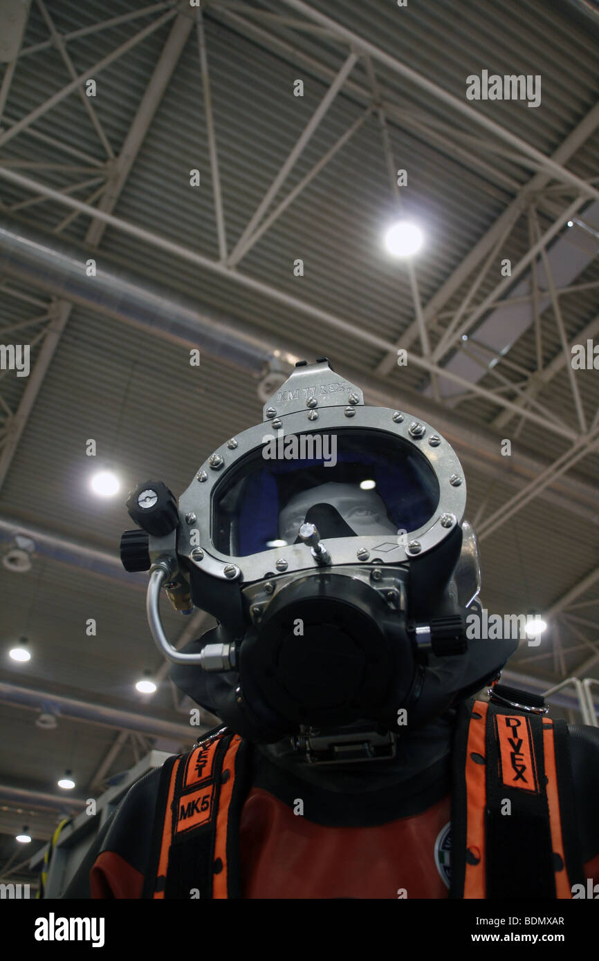 scuba diving equipment on display at boat show Stock Photo - Alamy
