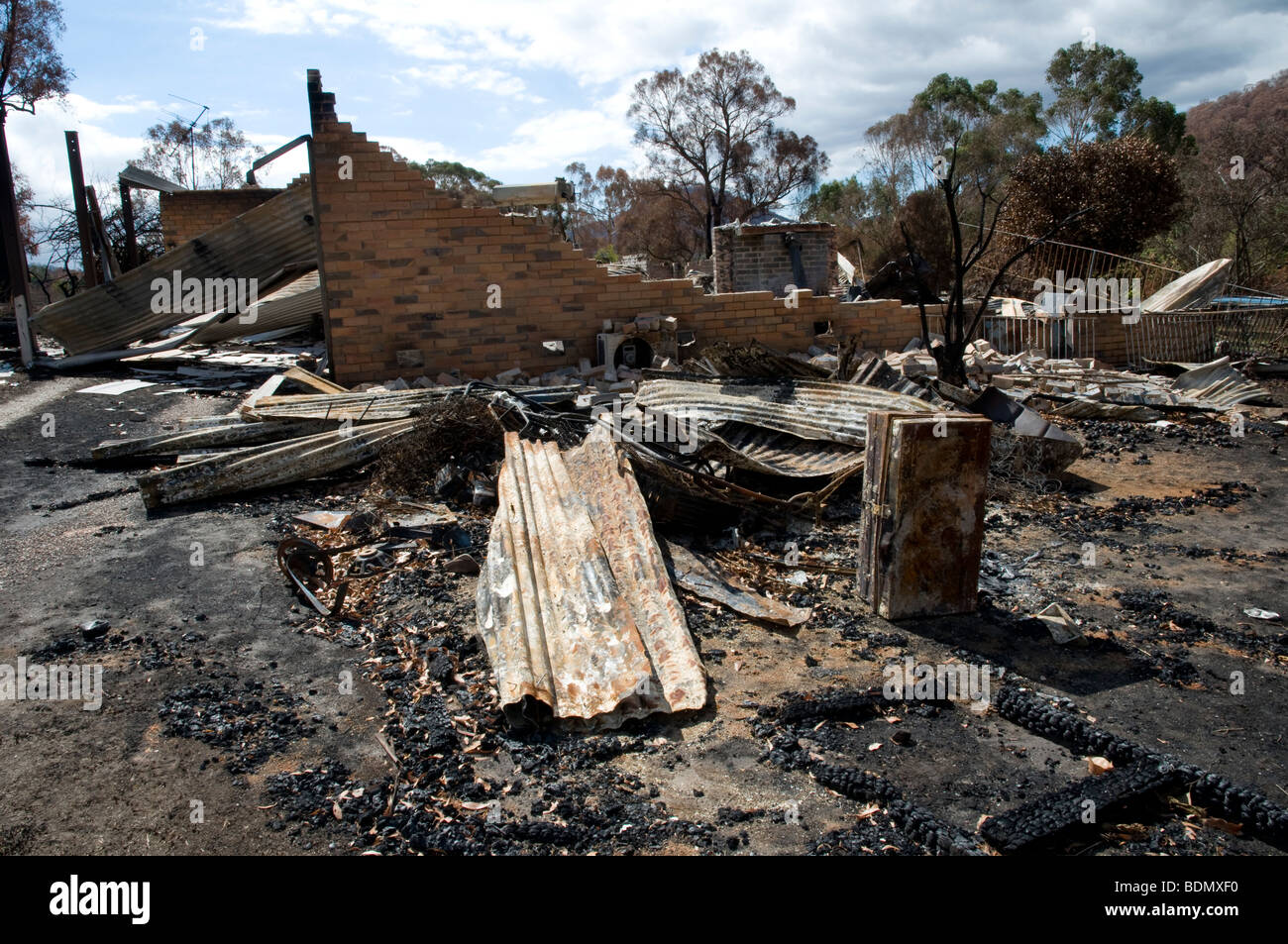 Devastation after bushfires Stock Photo - Alamy