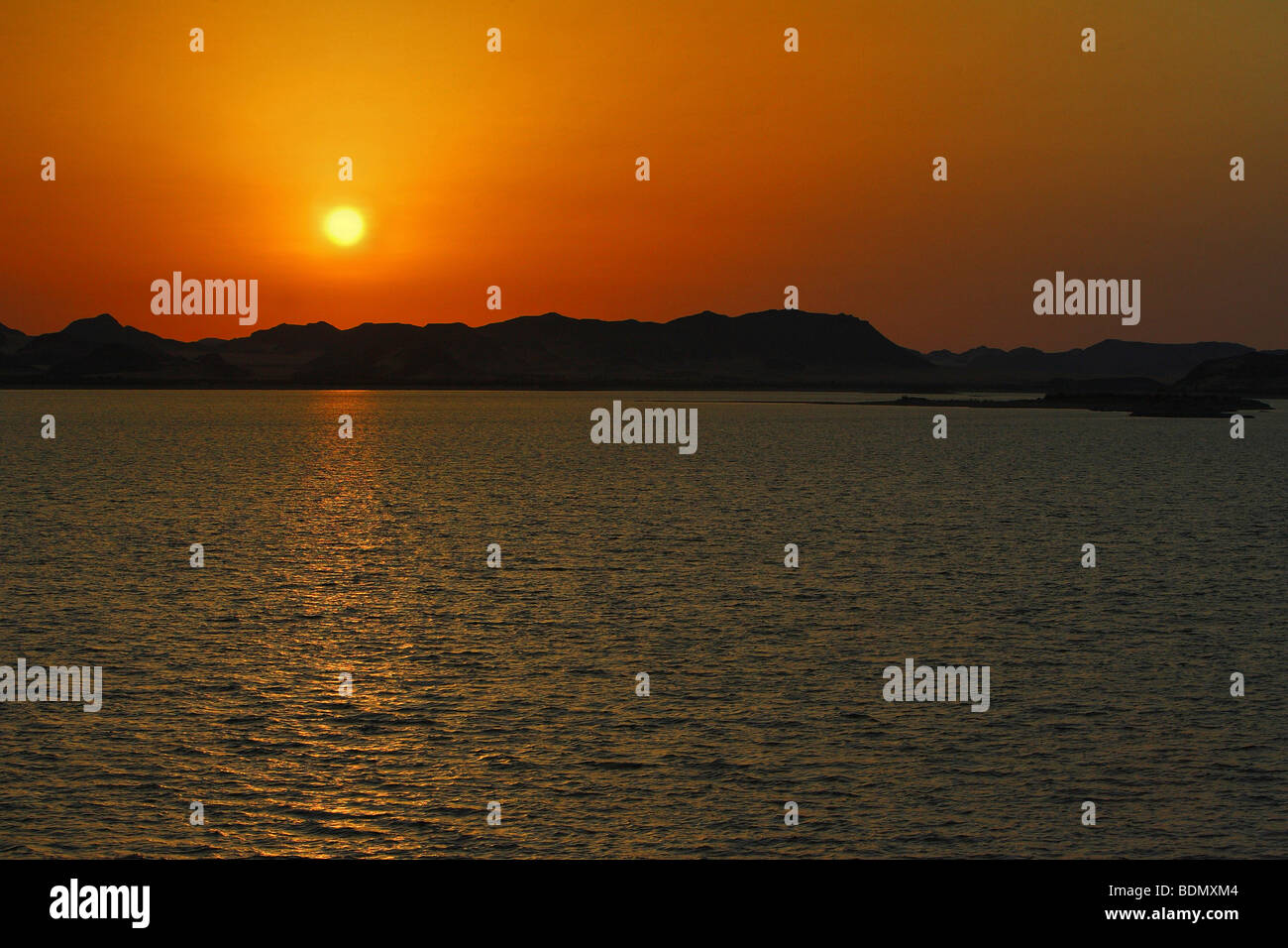 Sunset above Lake Nasser, Nubia, Egypt, Africa Stock Photo - Alamy