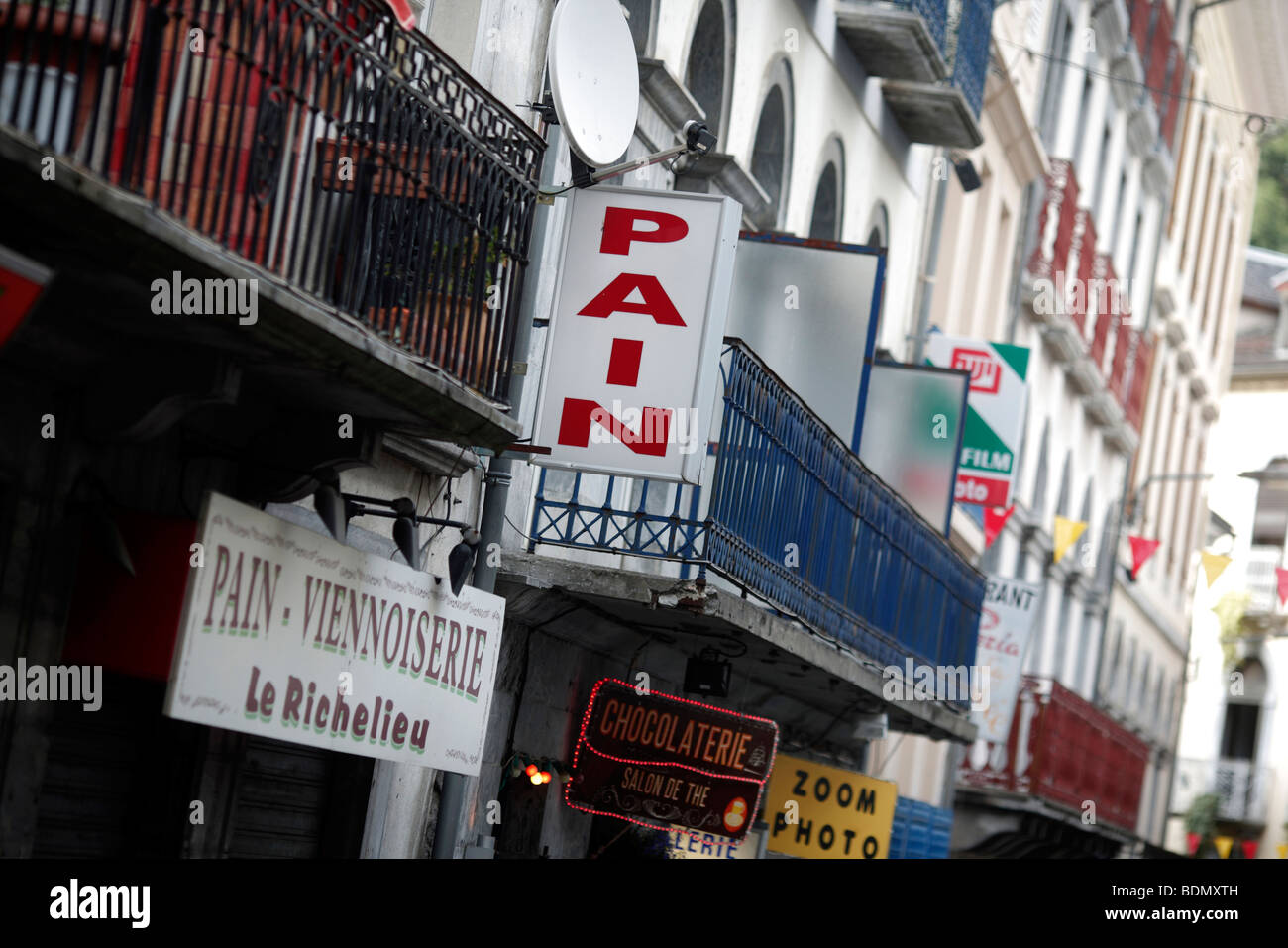 Sign for a boulangerie or bakery in France selling pain or bread Stock ...
