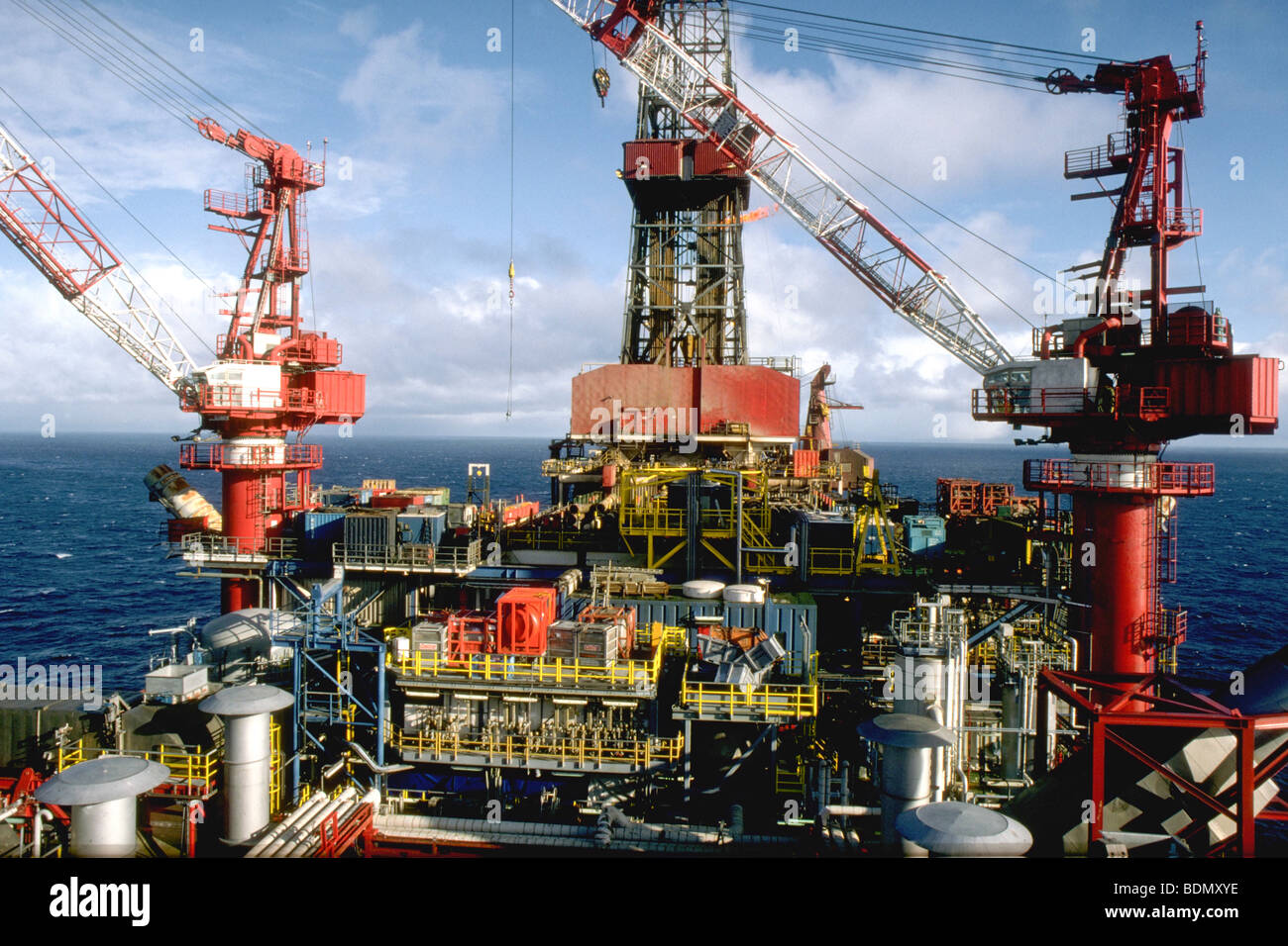 Offshore oil platform in the North Sea, Norway Stock Photo - Alamy