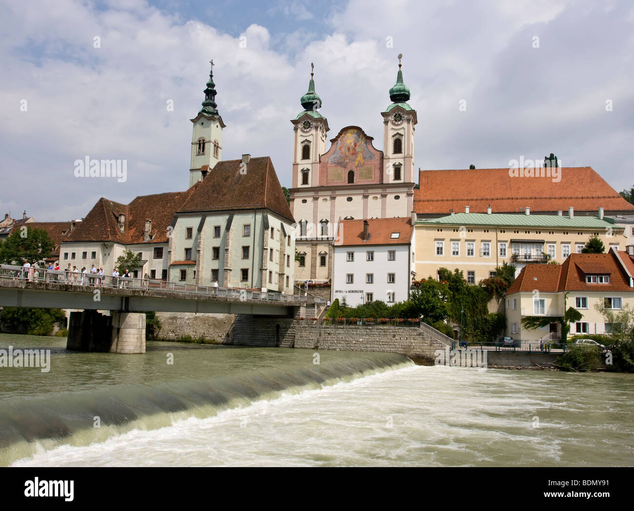 Steyr old city skyline, Austria Stock Photo - Alamy