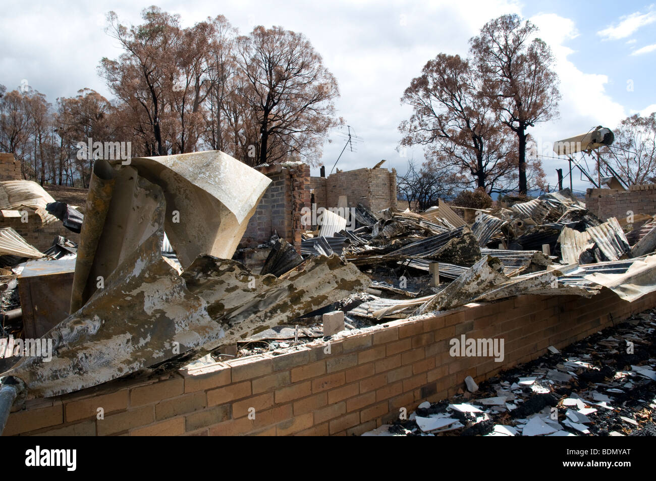 Devastation after bushfires Stock Photo - Alamy