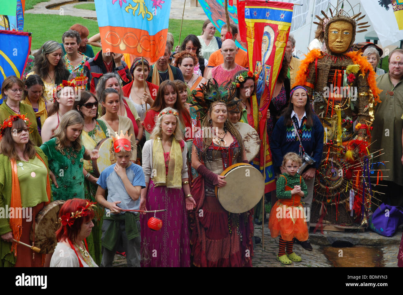 ceremony at Chalice Well during the 2009 Goddess Conference Glastonbury ...