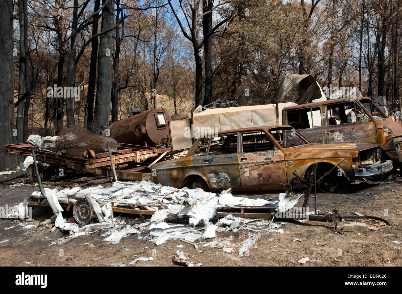 Burnt out vehicles hi-res stock photography and images - Alamy