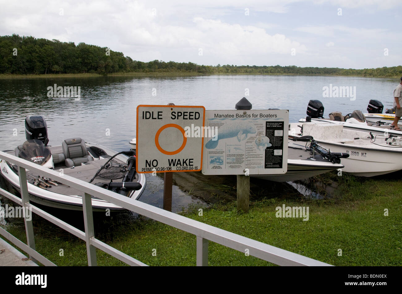 Boats ready for fishing the Salt Springs run just off Florida's Lake ...