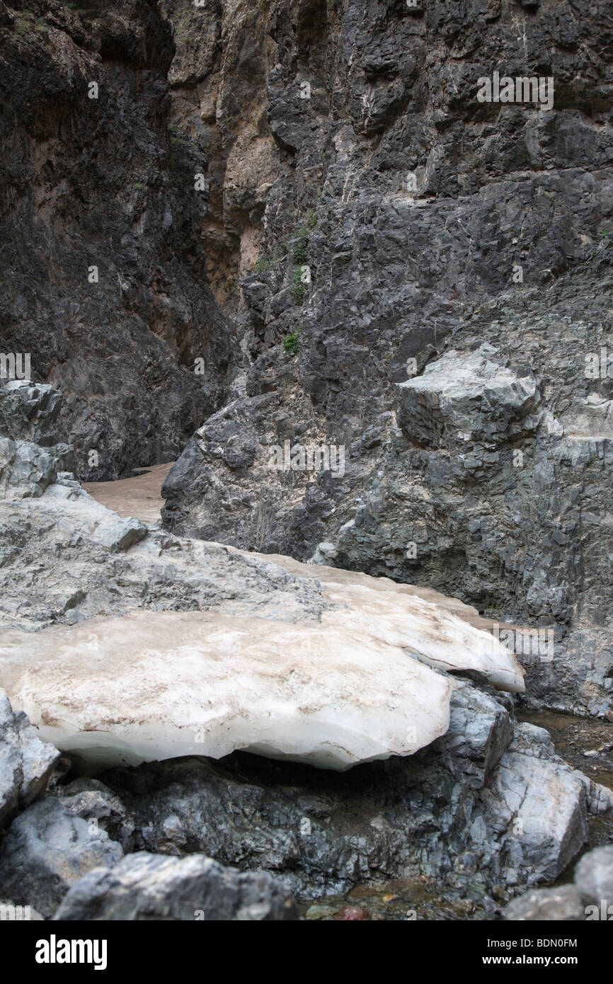 Glacier in the Vulture gorge, Yoliin Am which located in Gobi Gurvan ...