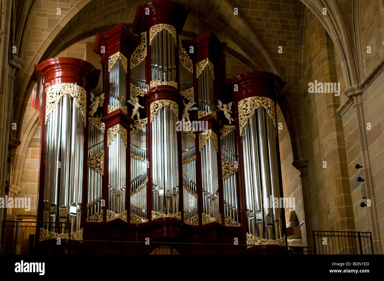 Pipe Organ at St. Joseph Cathedral in Columbus, Ohio USA Stock Photo ...