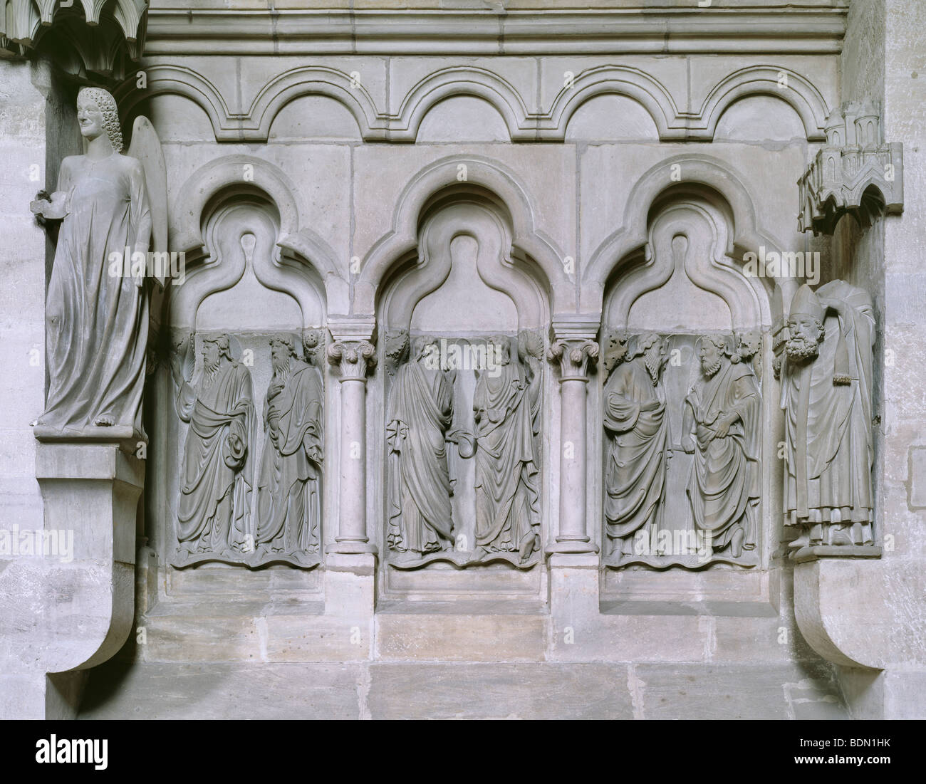 Bamberg, Dom, Relief, Nördliche Ostchorschranken Stock Photo - Alamy