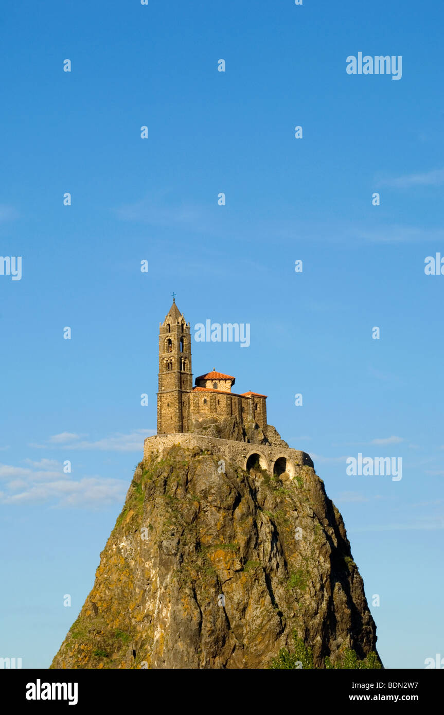 Aiguilhe Church at Le Puy, France Stock Photo - Alamy