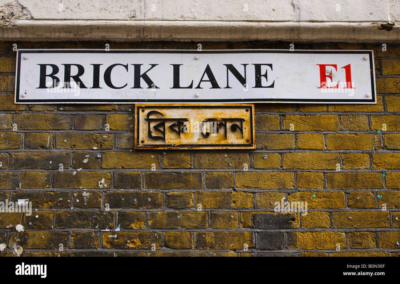 Brick Lane street sign Stock Photo - Alamy