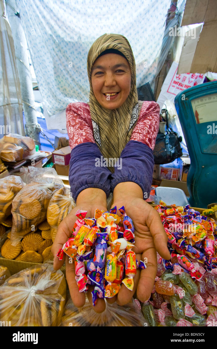 Cookies and Sweets Shop in the Osh Bazaar in Osh Kyrgyzstan Stock Photo ...