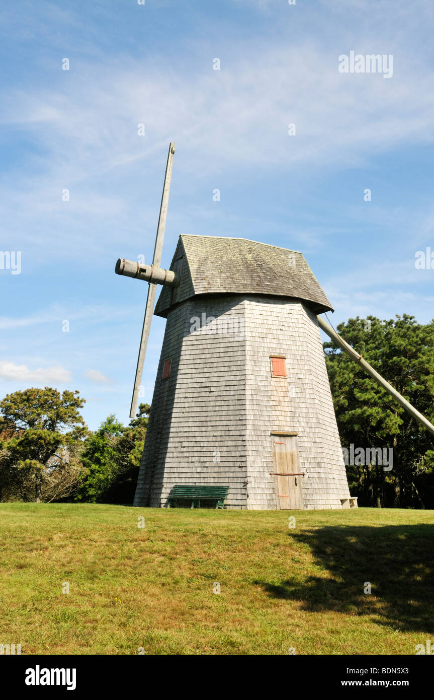 Historic gristmill windmill in Chatham, Cape Cod Stock Photo - Alamy