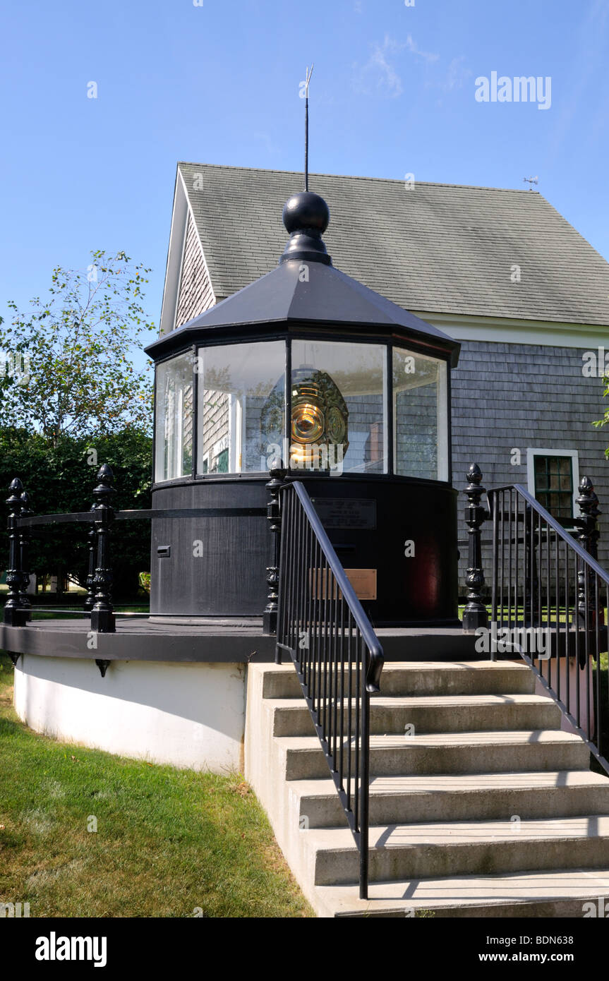The original lantern room with the twin beacons of the historic Chatham ...