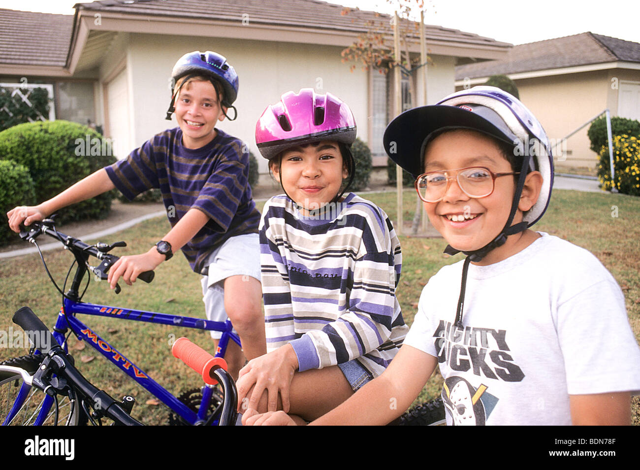 kid male female bicycle safe rule law follow obey safe protect head ...